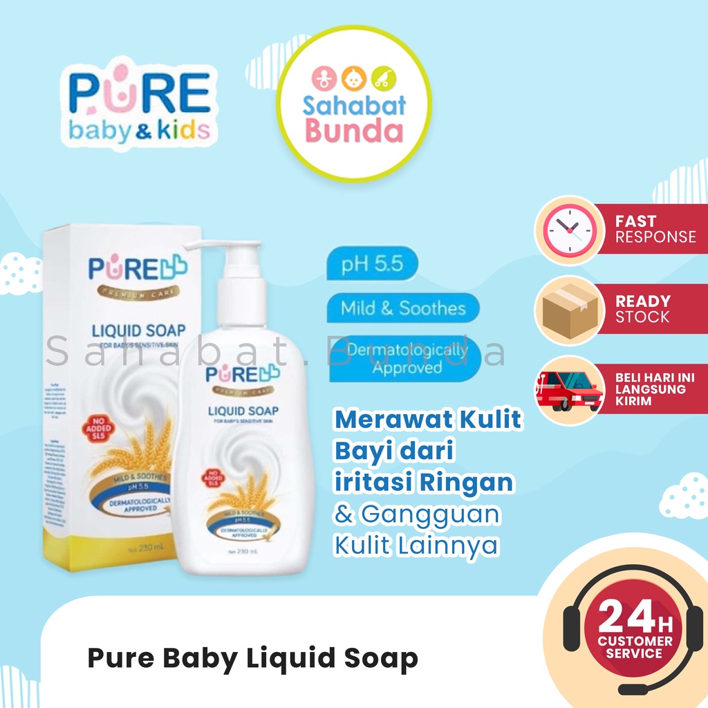 Jual PURE BABY Liquid Soap 230 ml Pure BB Sabun Cair Bayi Kulit ...