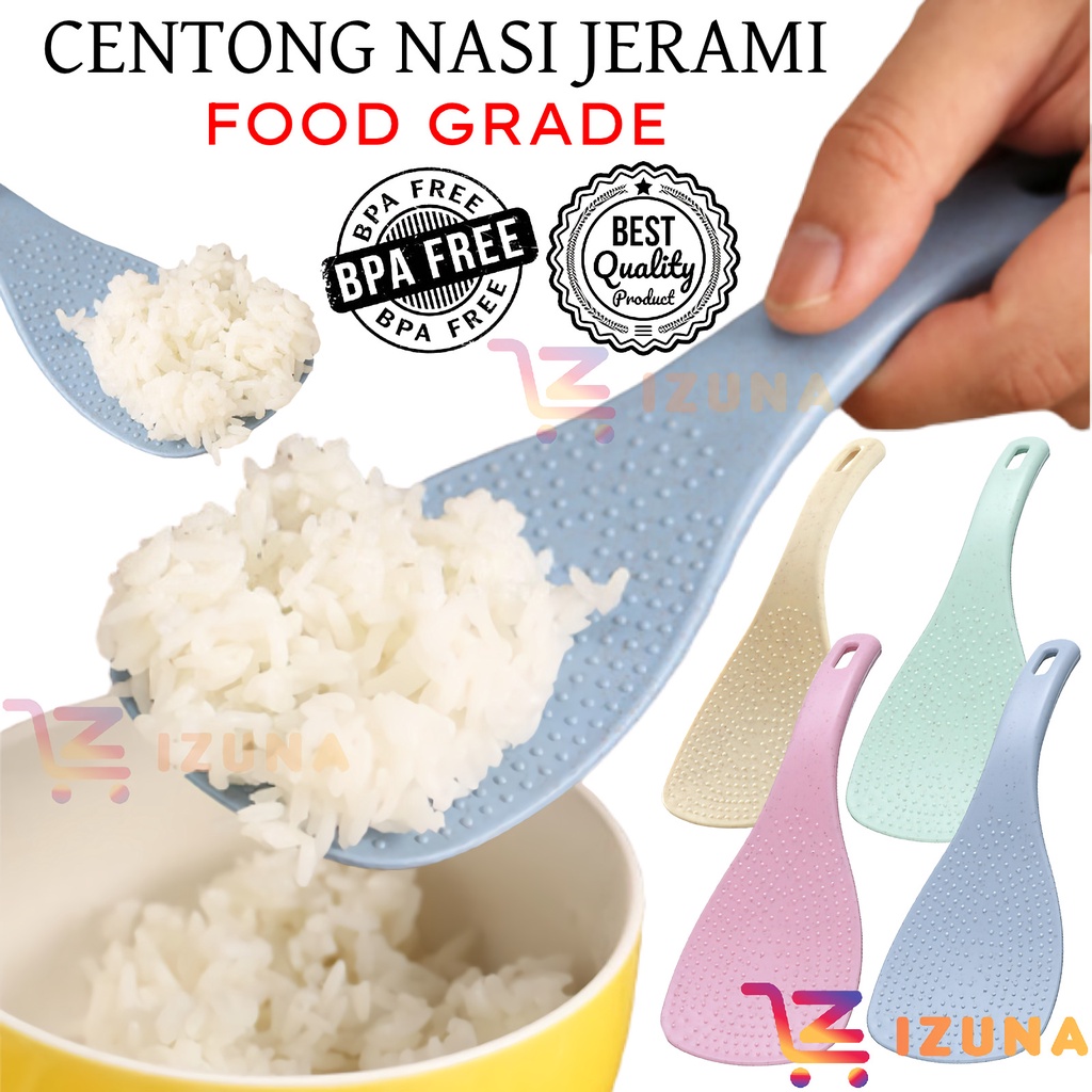 Jual [IZUNA] CENTONG NASI JERAMI / SENDOK NASI JERAMI / JERAMI GANDUM ...