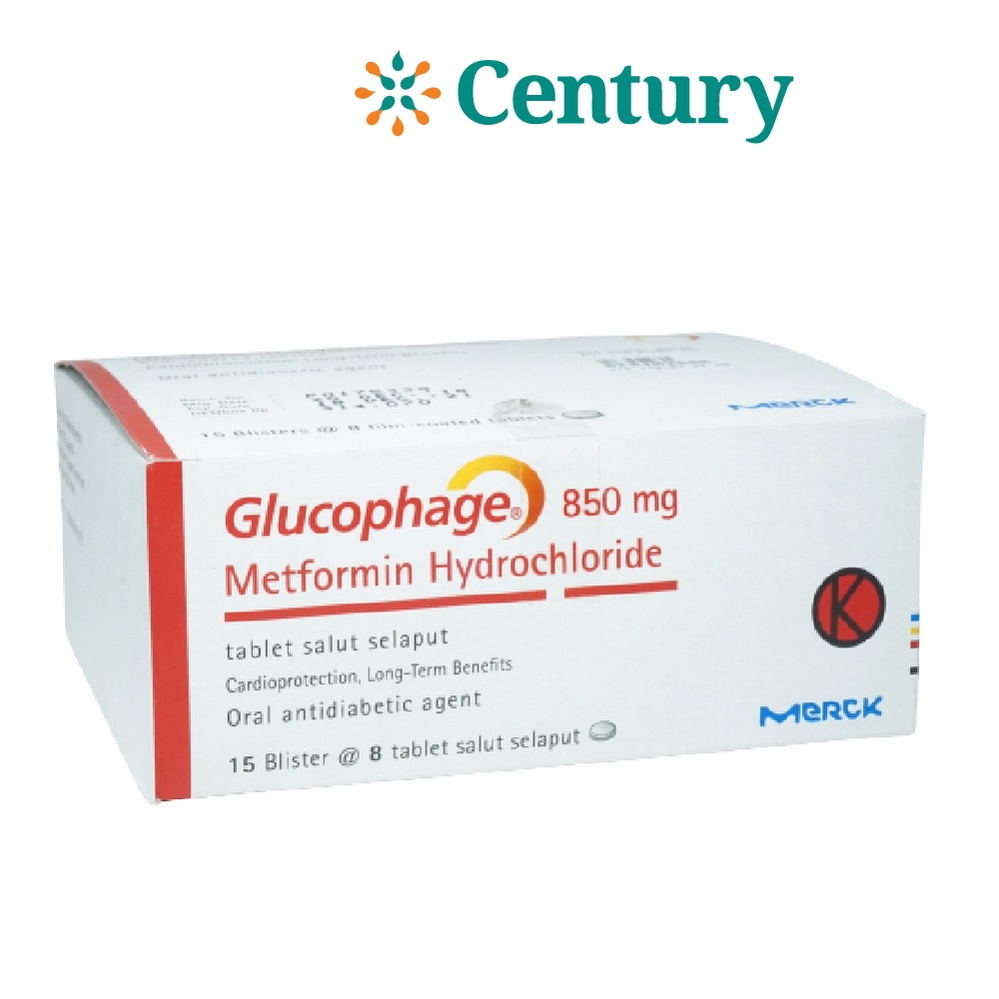 Jual GLUCOPHAGE 850MG 1 Strip isi 8 Tablet / METFORMIN 850MG / DIABETES ...