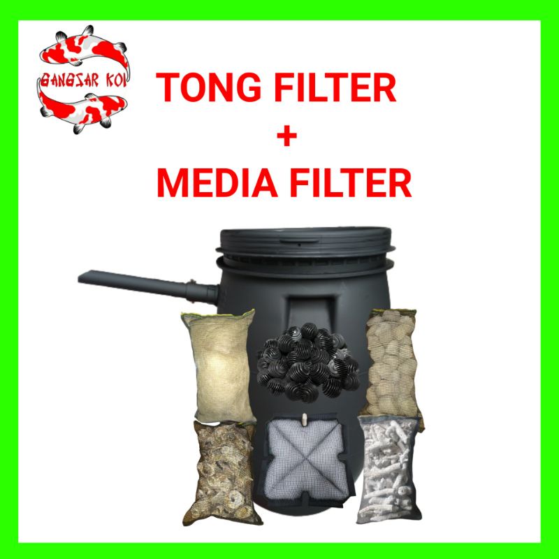 Jual Tong filter kolam ikan koi 120 liter tempat media filter | Shopee ...
