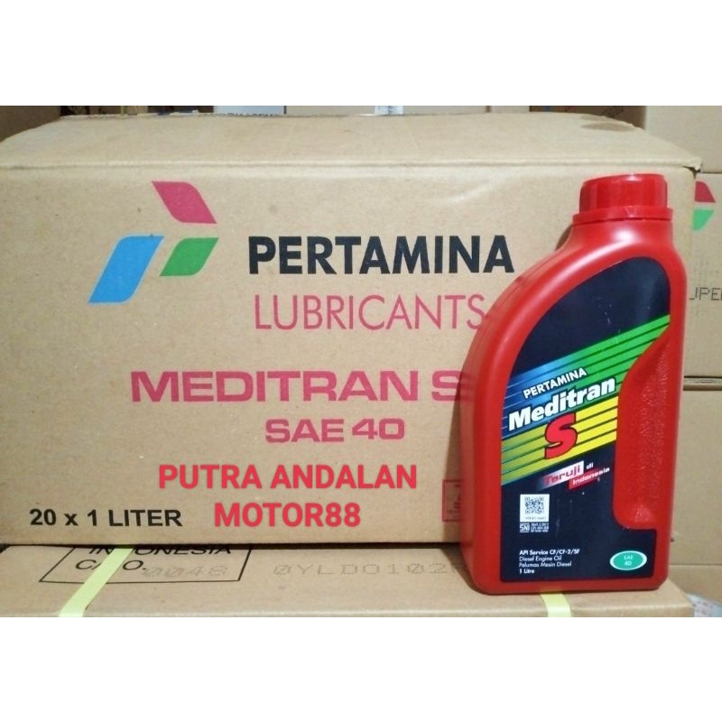 Jual Oli Pertamina Meditran S..1 Liter..40 sae..1 dus = 20 btl | Shopee ...