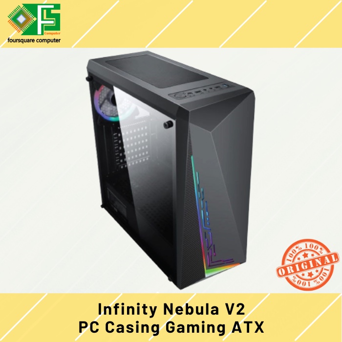 Jual Infinity Nebula V2 Hitam | PC Casing Komputer Gaming ATX | Shopee ...