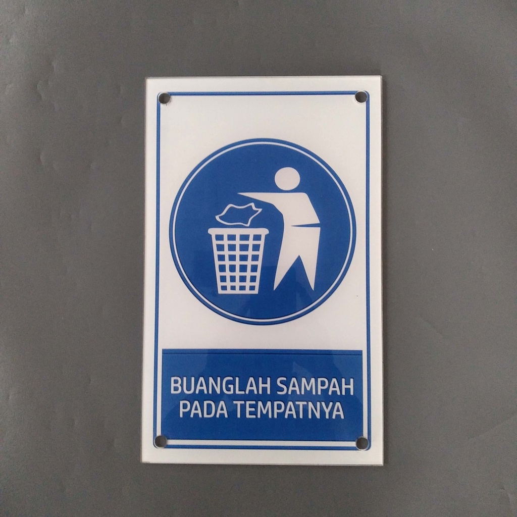 Jual Akrilik Larangan Buang Sampah Sembarangan - Poster Edukasi Sampah ... Jual Akrilik Larangan Buang Sampah Sembarangan - Poster Edukasi Sampah ...