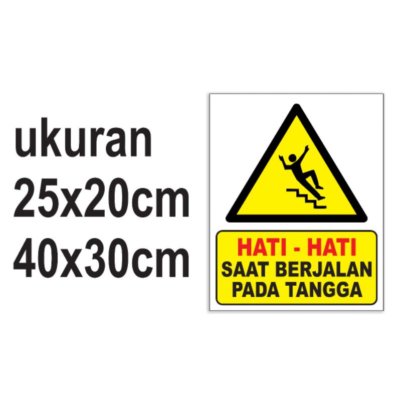 Jual STIKER HATI HATI SAAT BERJALAN PADA TANGGA | Shopee Indonesia