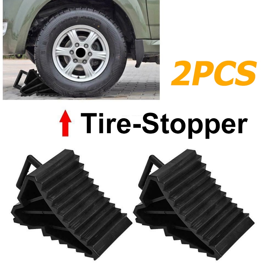 Jual 2Pcs Ganjalan Ban Mobil Parkir Penahan Roda / Rubber Wheel Parking ...