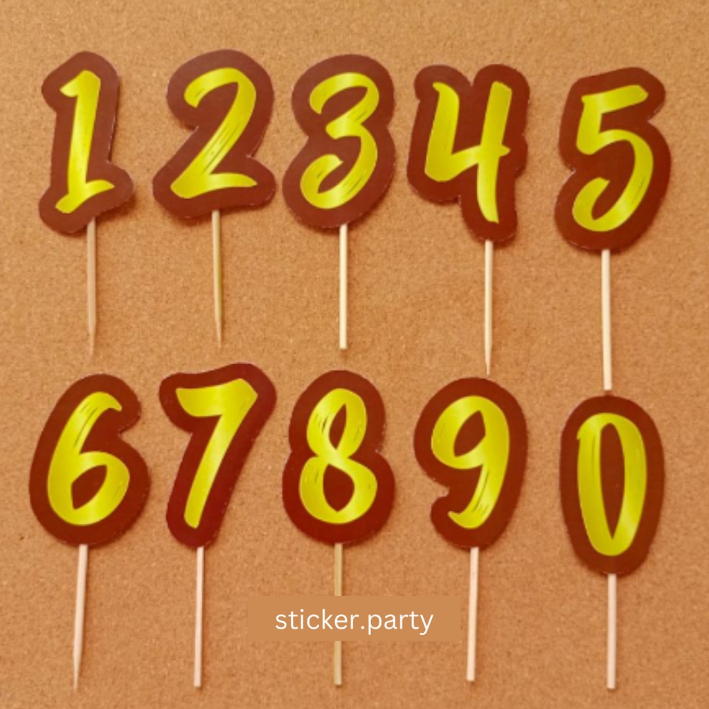 Jual TOPPER CAKE ANGKA HIASAN DEKORASI KUE UMUR ULANG TAHUN ULTAH HBD ...