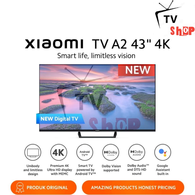 Jual Xiaomi Mi TV 43 A2 43 inch 4K Dolby Vision HDR 10 43A2 | Shopee ...