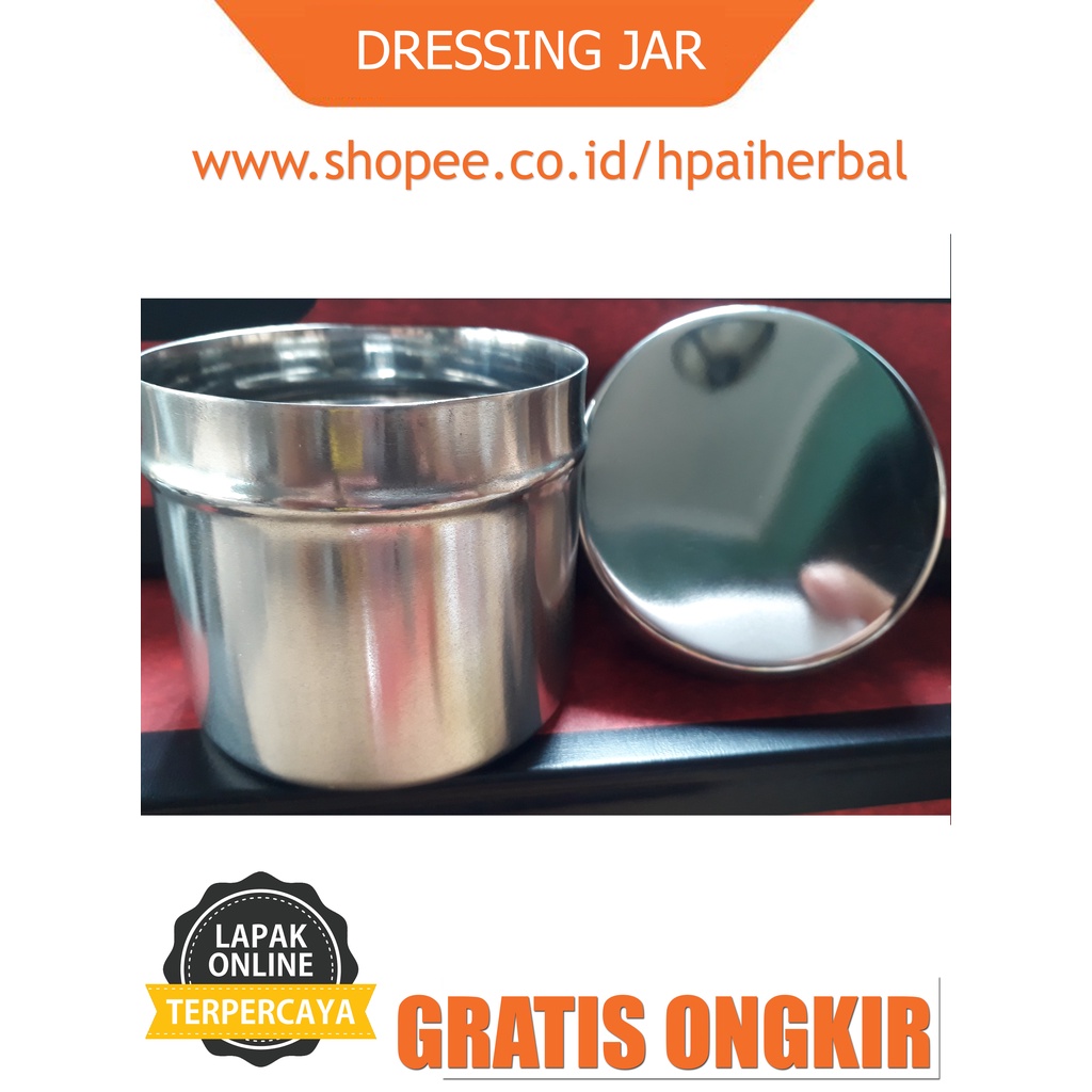 Jual Dressing Jar Stainless Steell kom kapas 8 cm | Shopee Indonesia