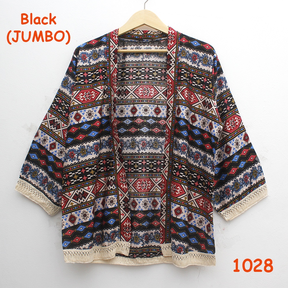 Jual 𝑱𝒂𝒌𝒂𝒓𝒕𝒂𝑭𝒂𝒔𝒉𝒊𝒐𝒏 cardigan JUMBO XXL ld 118 tribal motif etnic batik ...