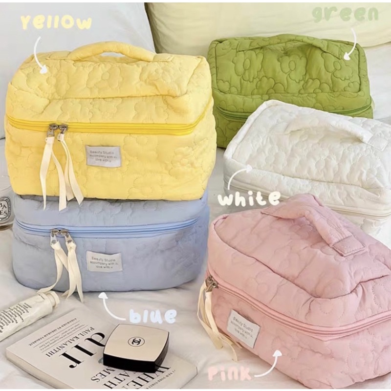 Jual TRAVEL COSMETIC BAGS PREMIUM PASTEL COLOR / TAS KOSMETIK SKINCARE ...