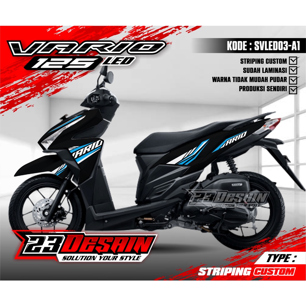 Jual Vario 125 LED Vario 150 LED - Aksesoris Motor Stiker Honda Vario New Schotlite Cutting ...