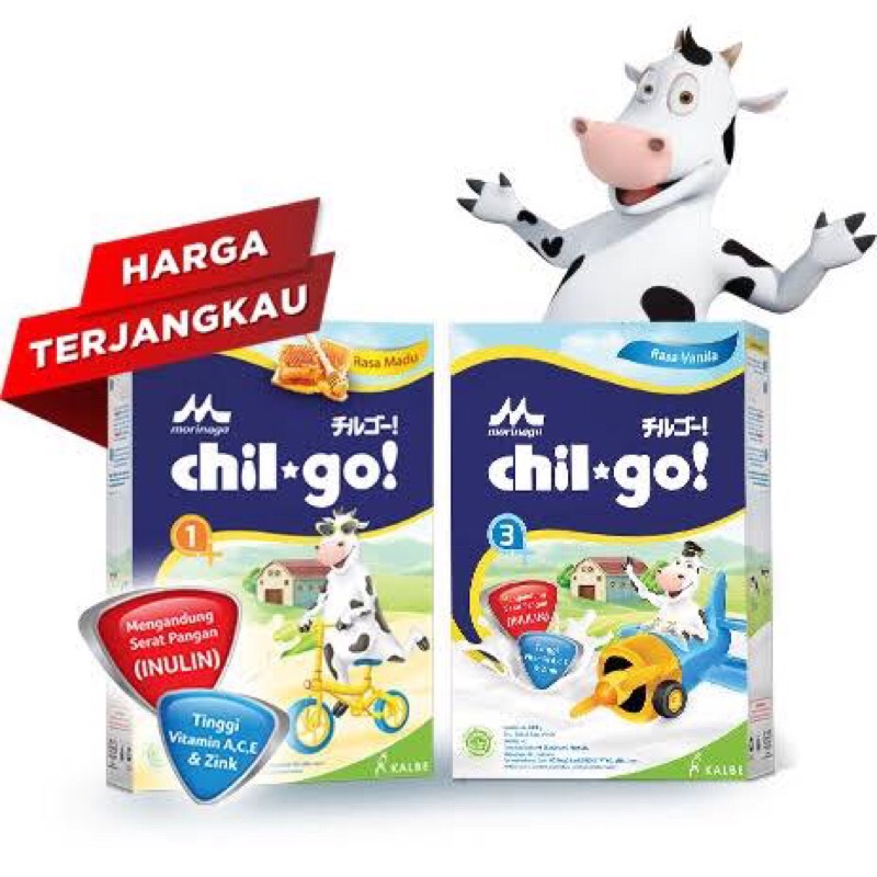 Jual SUSU MORINAGA CHIL GO 1+ & 3+ RASA VANILA DAN MADU | Shopee Indonesia