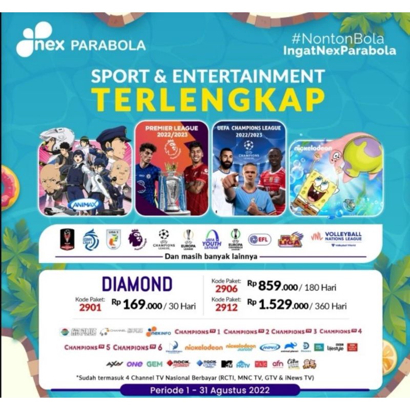 Jual Paket Diamonds Nex Parabola 1 thn ( kode 2912 ) | Shopee Indonesia