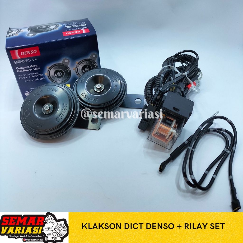 Jual KLAKSON DENSO DISC 12V DENGAN RELAY SET UNIVERSAL MOBIL MOTOR ...