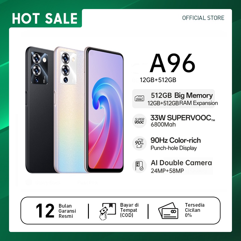 Jual 【BISA COD】5G Handphone A96 RAM 12GB +512GB 7.5inci Extended ROM 1T ...