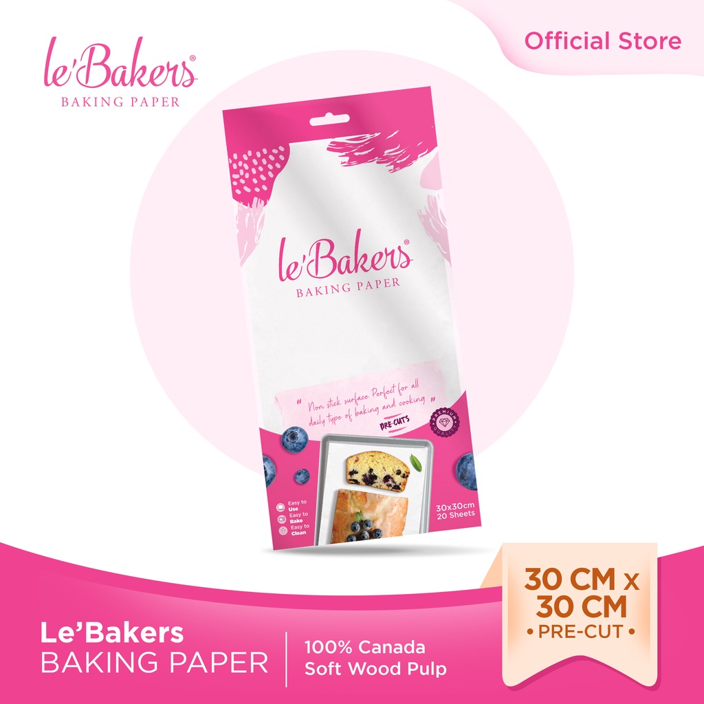 Jual Le'Bakers Baking Paper Pre-Cut 30CM x 30CM | Shopee Indonesia