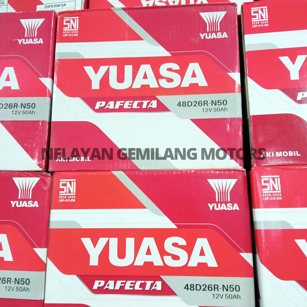 Jual AKI YUASA PAFECTA ASLI tipe N50 (48D26R) BASAH | Shopee Indonesia
