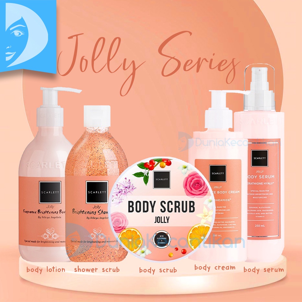 Jual Scarlett Whitening Jolly Series Body Serum Body Cream Body Scrub ...