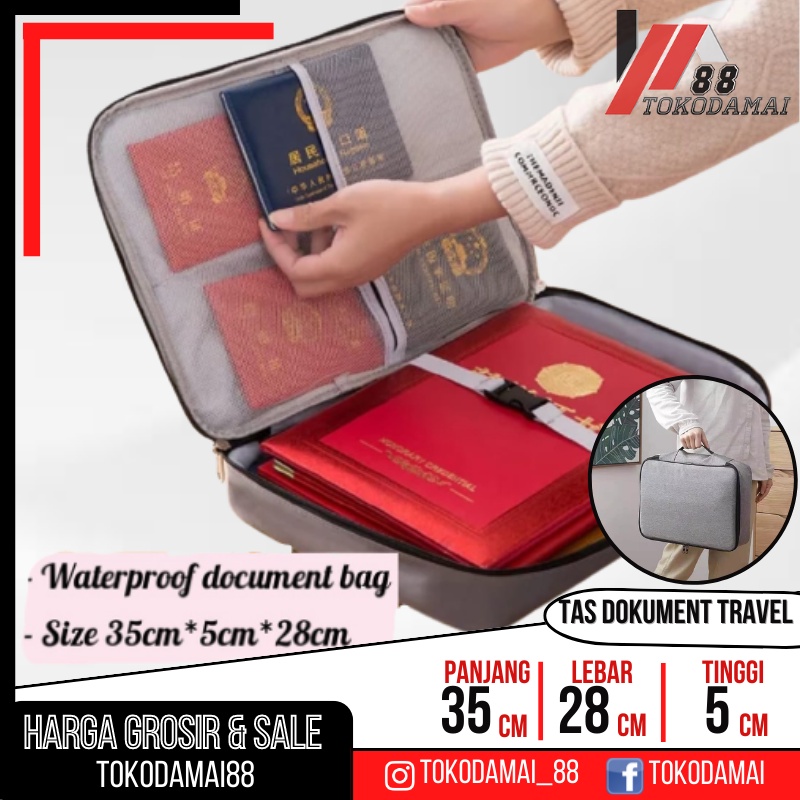 Jual TAS DOKUMEN / TEMPAT PENYIMPANAN FILE TRAVEL DOCUMENT STORAGE BAG ...