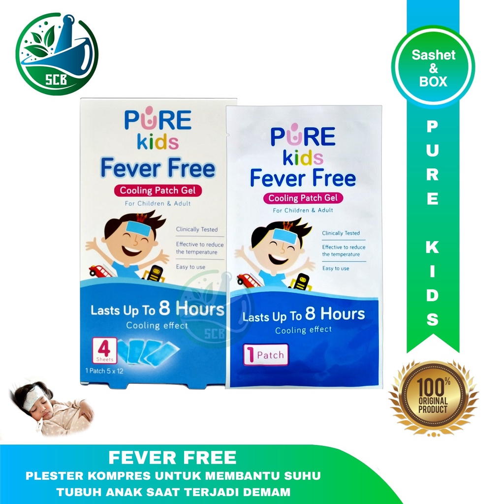 Jual Pure Kids Fever Free - Cooling Patch Gel Plester Kompres Panas Demam Anak | Shopee Indonesia