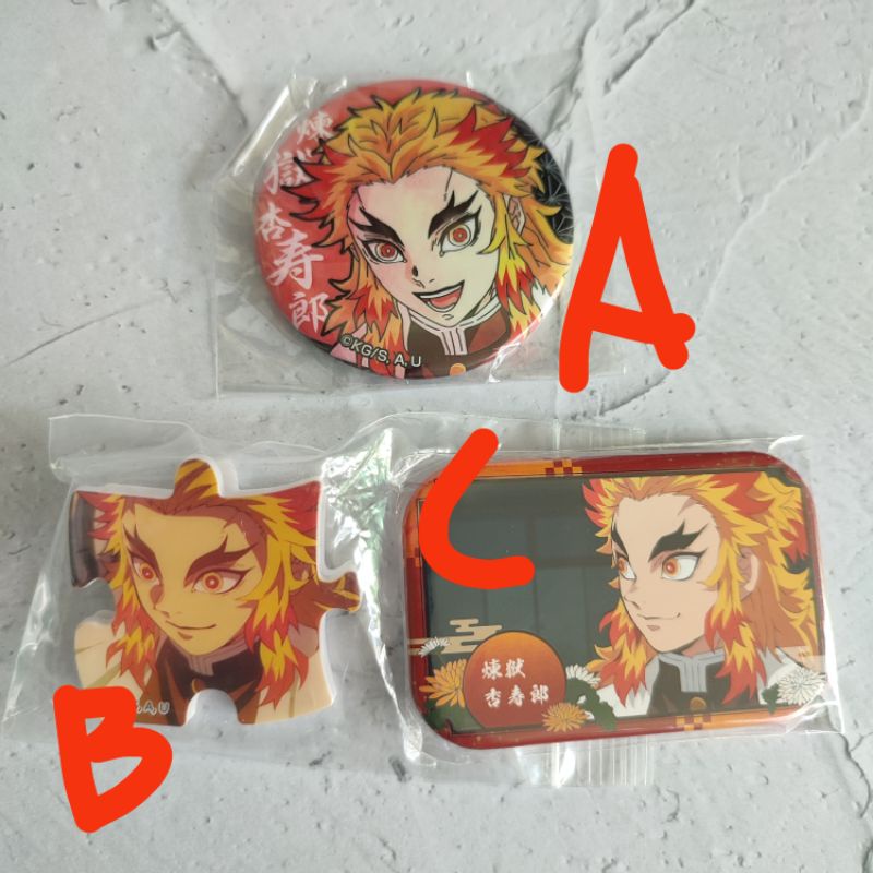 Jual official merch kimetsu no yaiba pin badge rengoku | Shopee Indonesia