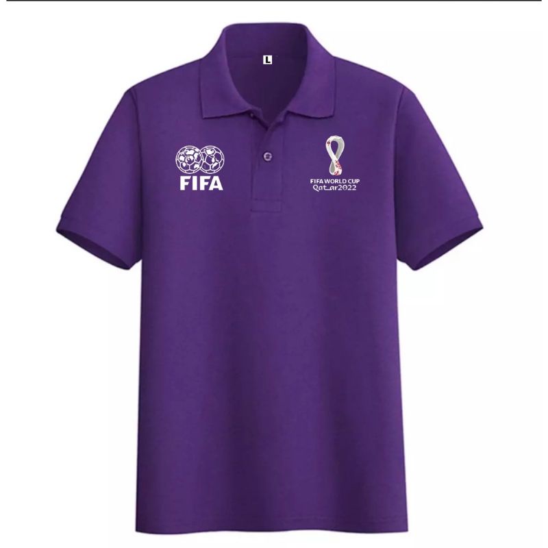 Jual POLO SHIRT KAOS FIFA WORLD CUP 2022 QATAR PIALA DUNIA CASUAL KEREN ...
