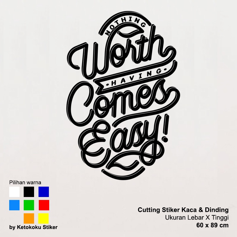 Jual Stiker Dinding dan Kaca Motivasi Hidup Quotes Kantor Cutting ...