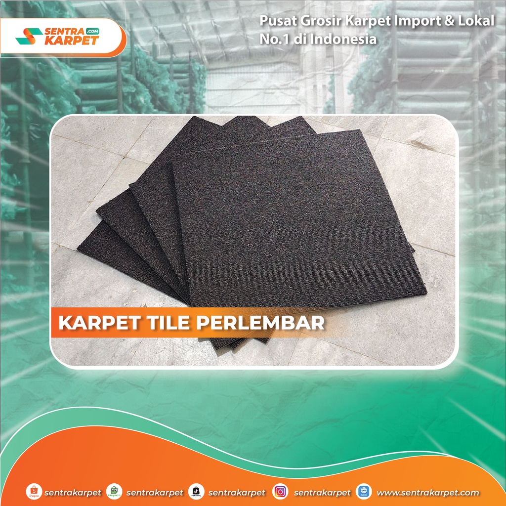 Jual KARPET KANTOR TILE DELTA | DARK GREY DL. 419 | UKURAN 50 X 50 ...