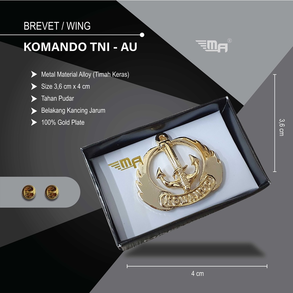 Jual WING KOMANDO TNI AU PDH BRIVET BREVET PIN KOMANDO TNI AU | Shopee ...