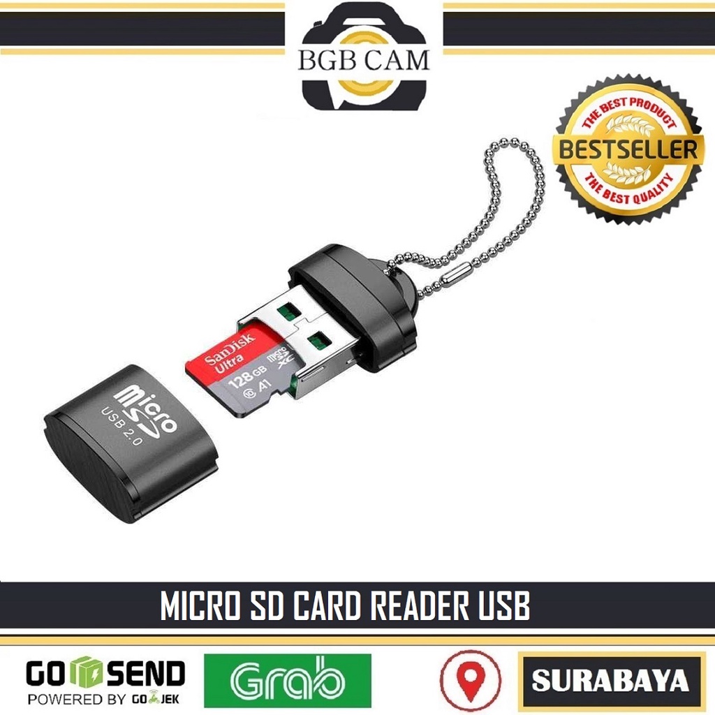 Jual Micro SD Card Reader USB - Pembaca kartu Memory Micro USB 2.0 ...
