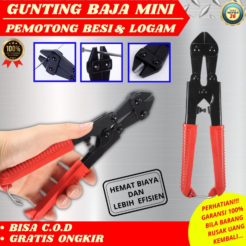 Jual Gunting Pemotong Kawat Baja dan Besi Mini 8 Inchi Tang Pemotong ...