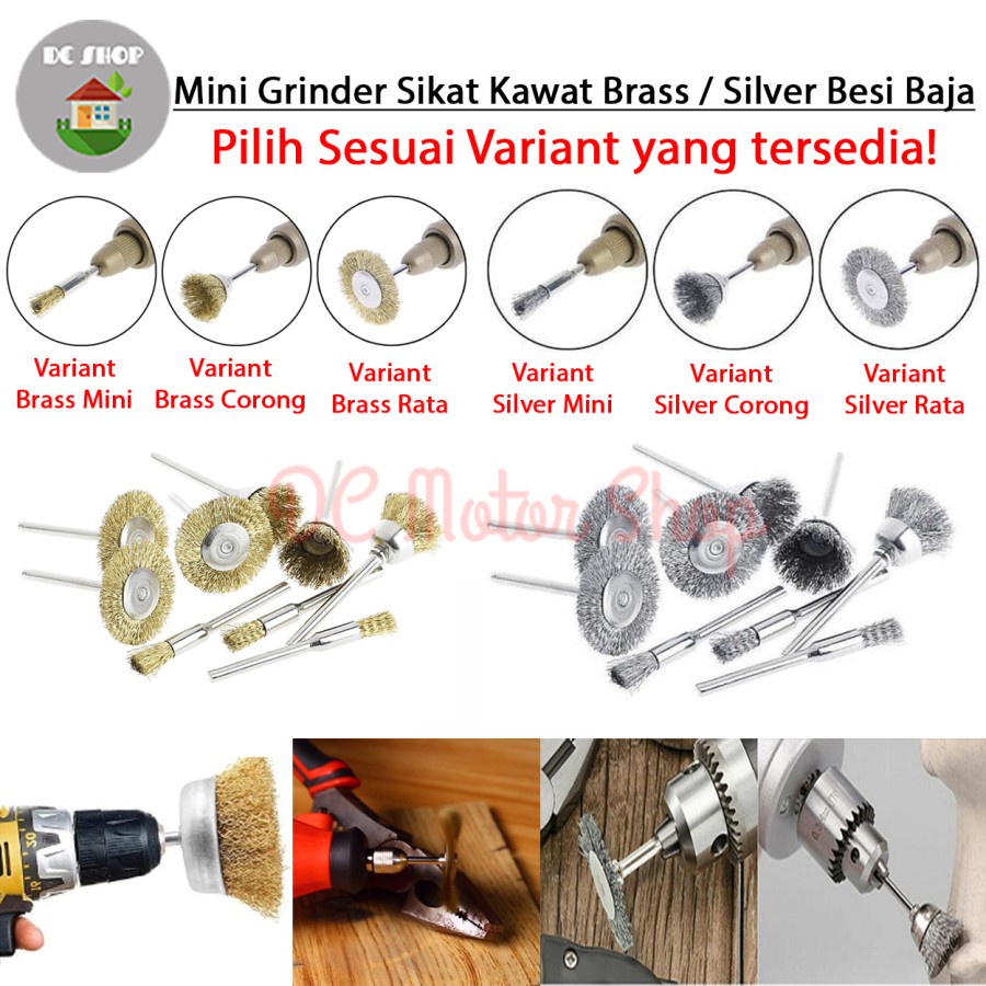 Jual Sikat Kawat Brass / Silver Wire Brush Mini Grinder Mangkok Besi ...