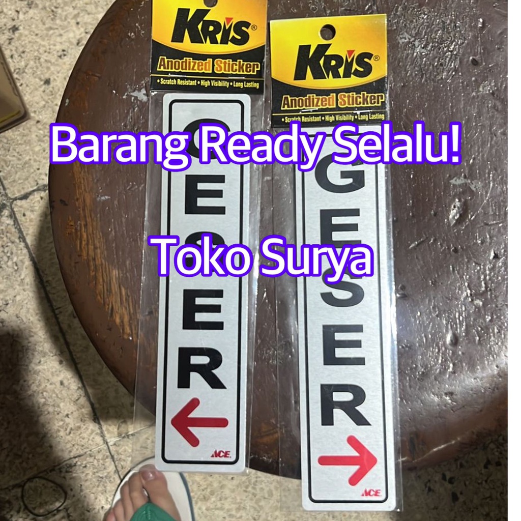 Jual TANDA STICKER GESER KIRI / KANAN TANDA STICKER GESER KANAN / TANDA ...