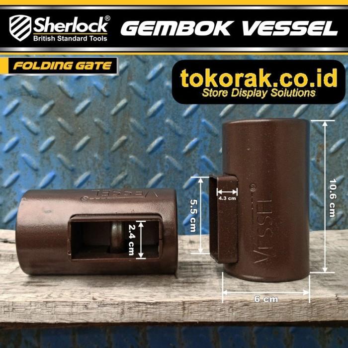 Jual GEMBOK VESSEL FOLDING GATE SHERLOCK GEMBOK TABUNG RUKO GUDANG TOKO ...