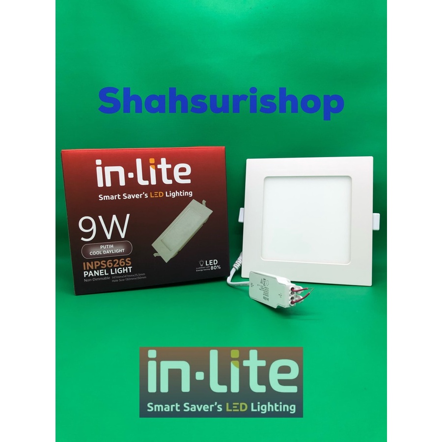 Jual LED PANEL INLITE IN-LITE 9W 9 W 9WATT KOTAK INPS 626S | Shopee ...