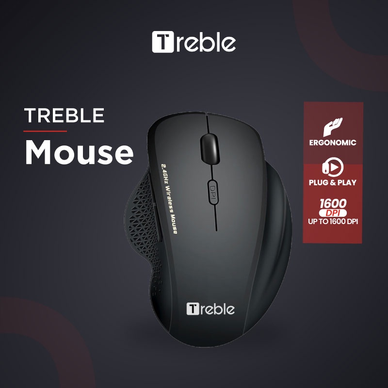 Jual JY X Treble Wireless Mouse 1600DPI USB Computer 2.4GHz Mouse ...