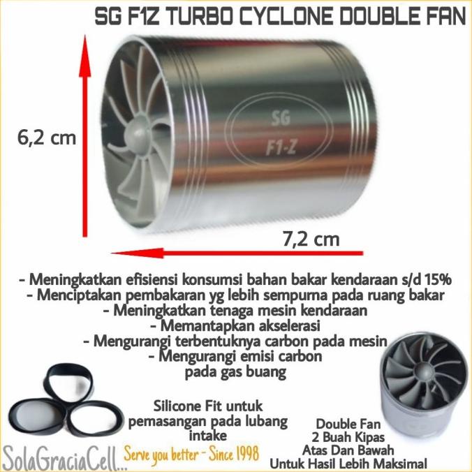 Jual Turbo Cyclone Intake Double Fan-2 Kipas Penghemat Bbm/Bahan Bakar ...
