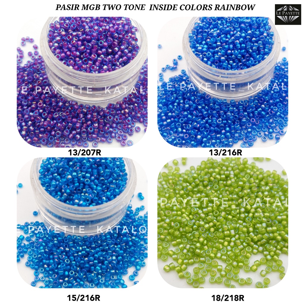 Jual Payet Pasir MGB Two Tone Inside Colors Rainbow 12/O - ( 13/207R ...