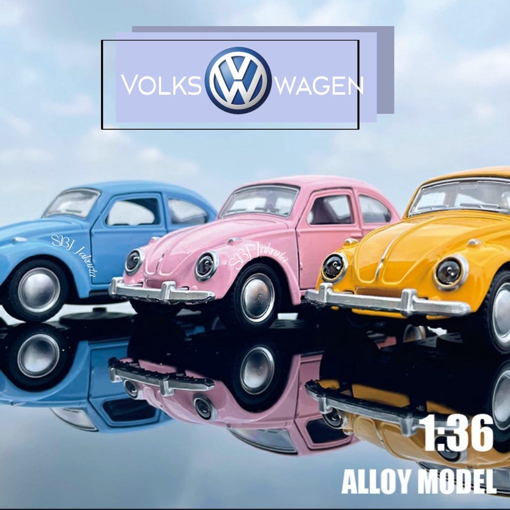Jual Diecast Miniatur Mobil VOLKS WAGEN VW BEETLE skala 1 : 36 metal ...