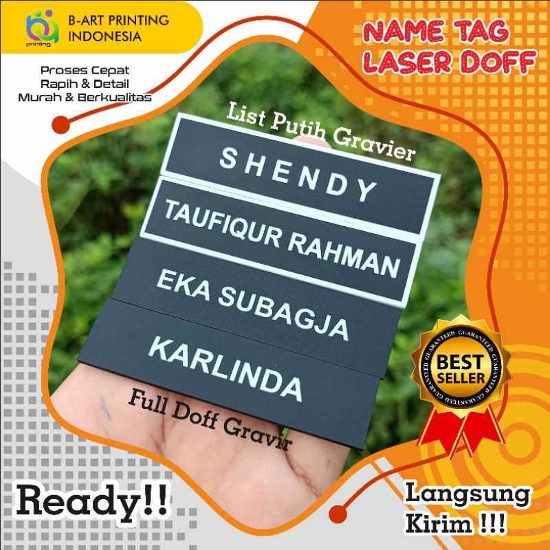 Jual LANGSUNG KIRIM ! NAME TAG LASER PREMIUM GRAFIR GRAVIR GRAVIER FULL ...