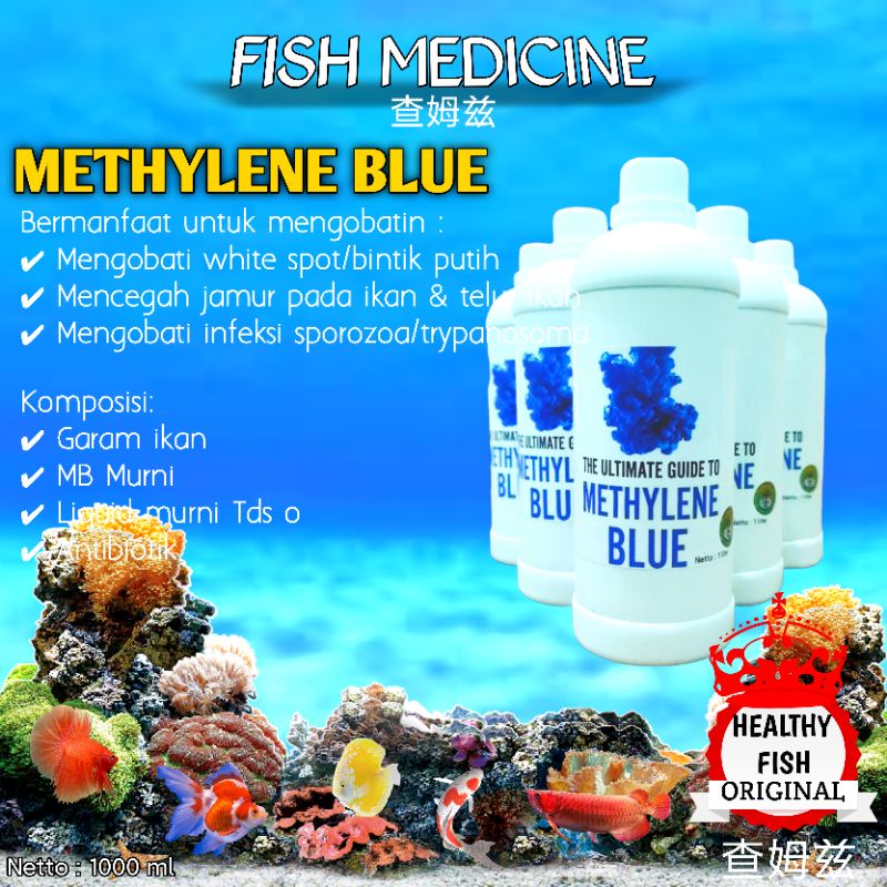 Jual methylene blue / methylene blue 1 liter / methylene / obat biru / obat ikan | Shopee Indonesia