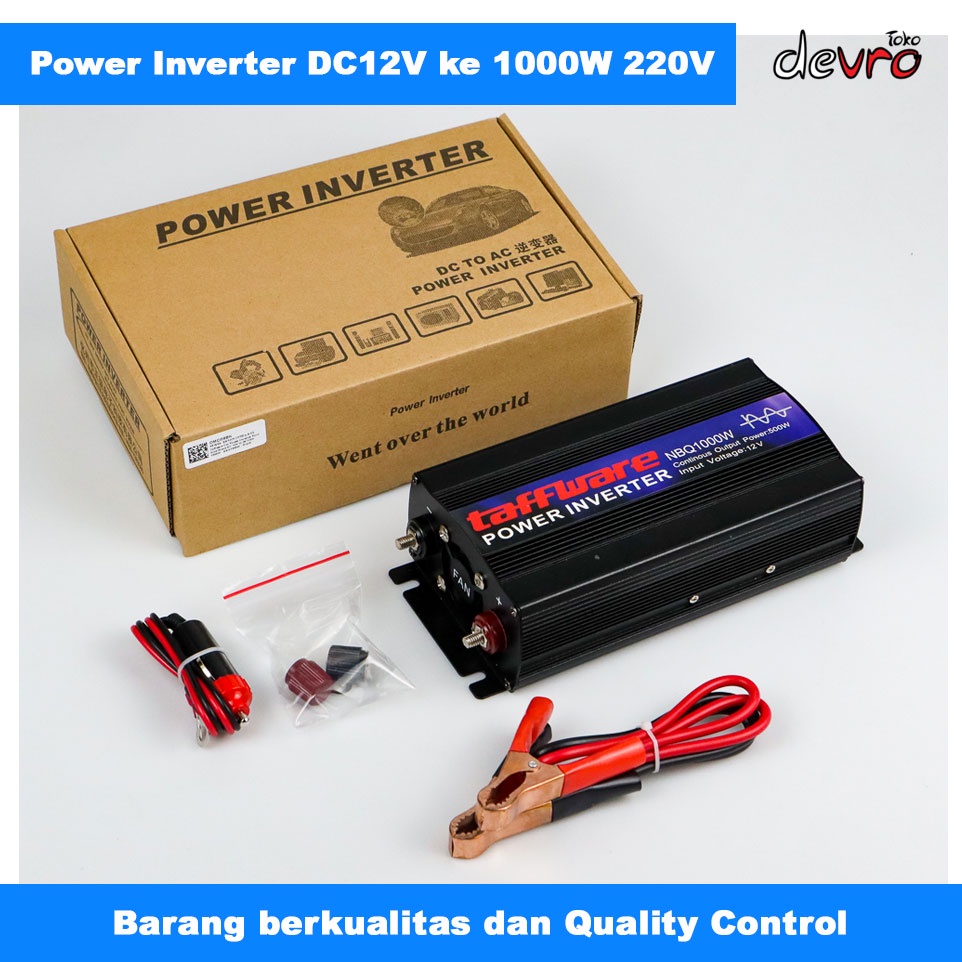 Jual Car Power Inverter Pure Sine Wave DC 12V to AC220V 1000W 1600W 2000W - Taffware | Shopee ...