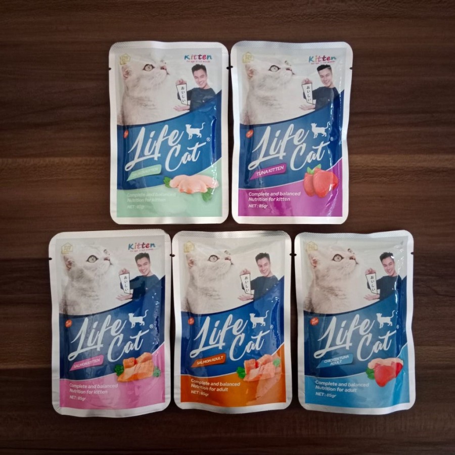 Jual Makanan kucing basah LIFE CAT POUCH SACHET saset 85 GRAM life wet ...