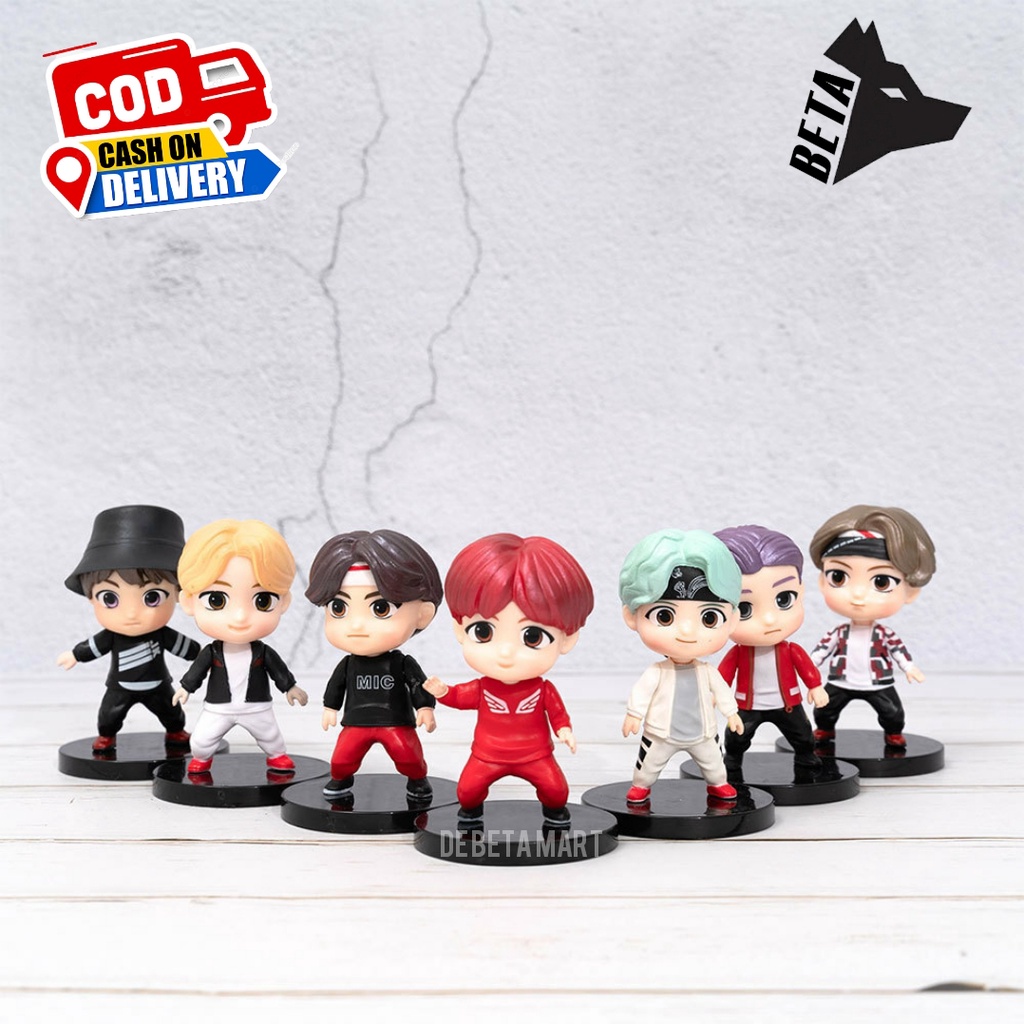 Jual FIGURE BTS MINI TINY TAN PVC 7PCS 1 SET KOLEKSI BTS PAJANGAN DASHBOARD MOBIL UNOFFICIAL BTS ...