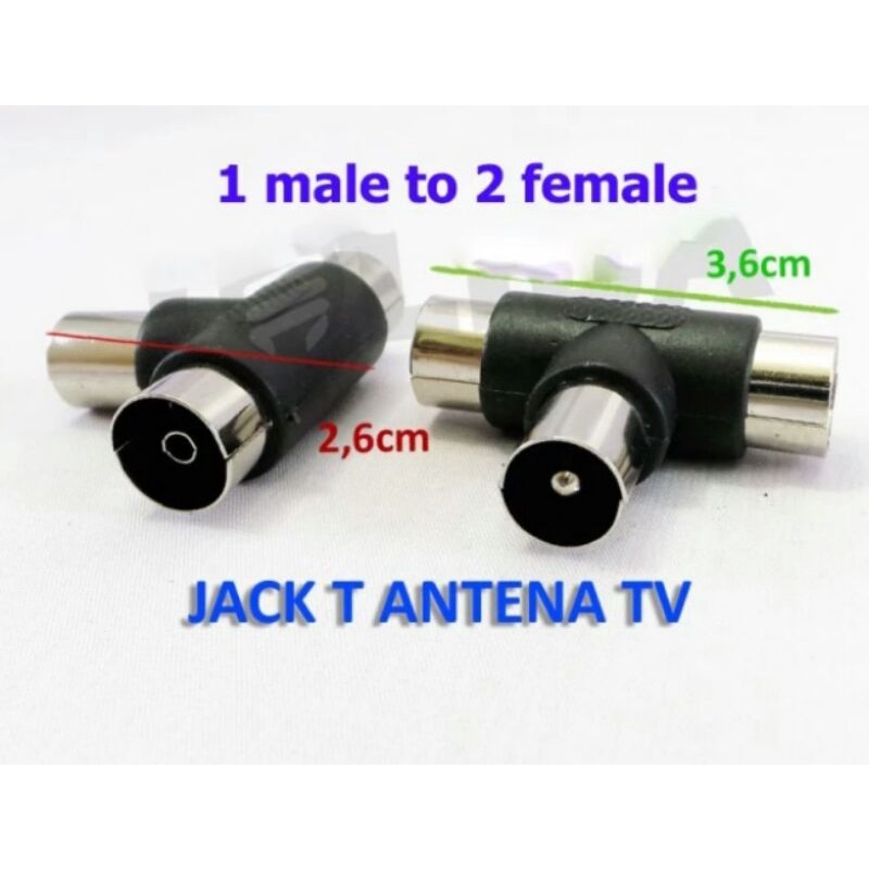 Jual Jack T antena tv / jack antena paralel | Shopee Indonesia