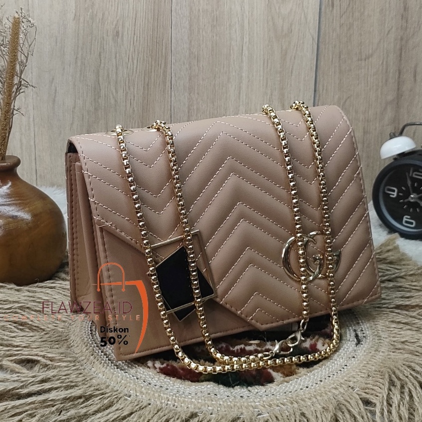 Jual tas selempang bordil tali rantai acc kotak//fashion wanita terbaru//tas wanita kekinian ...