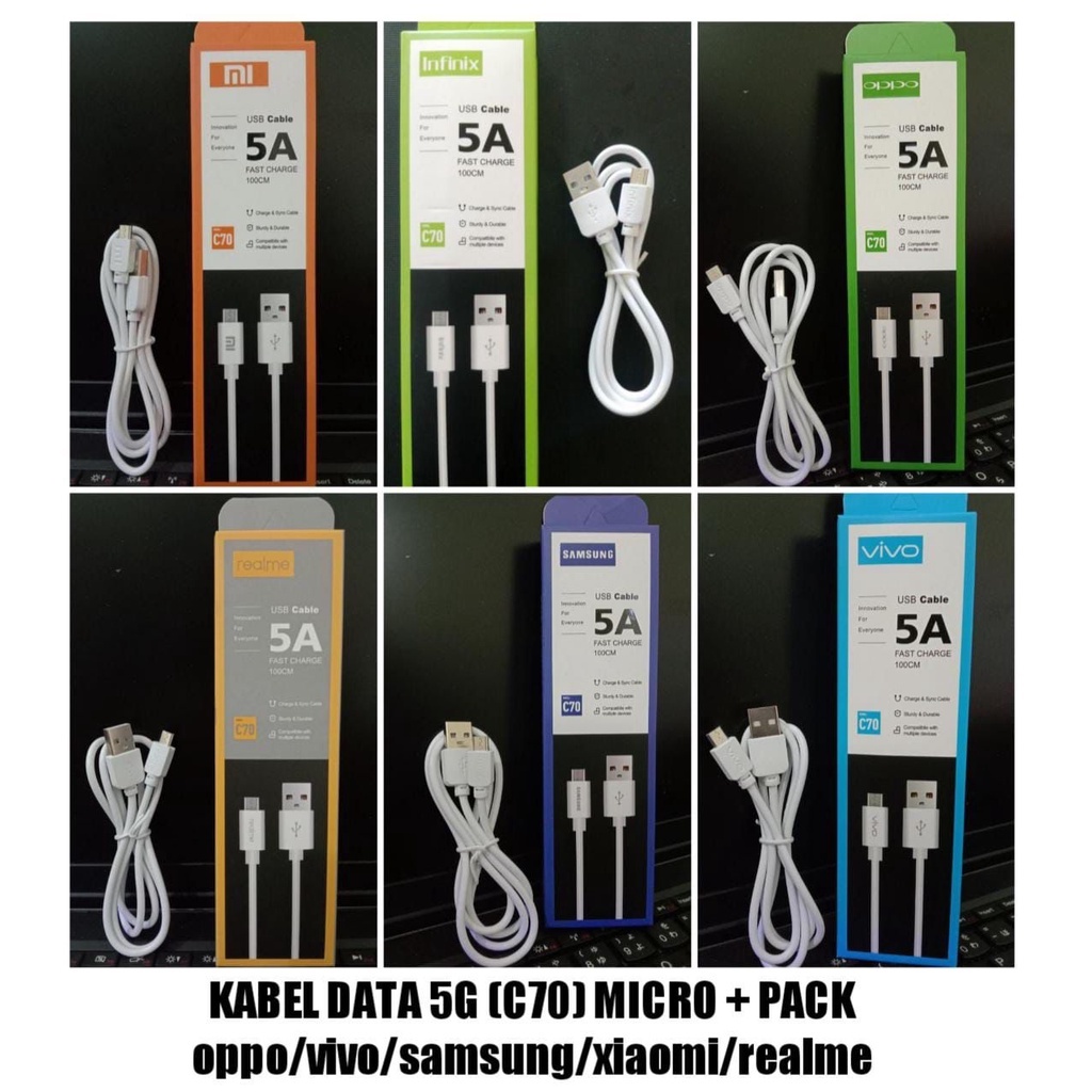 Jual Kabel data Micro 5G C70 Super FastCharging | Shopee Indonesia