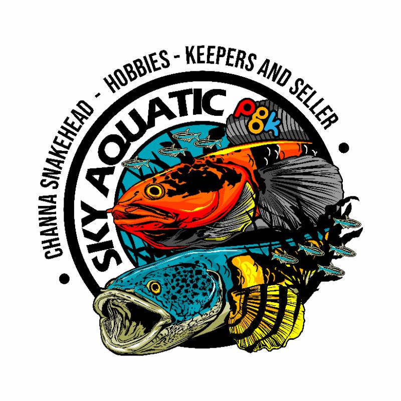 Jual Stiker Aquarium | Stiker channa logo SKY Aquatic Pgk | Shopee ...