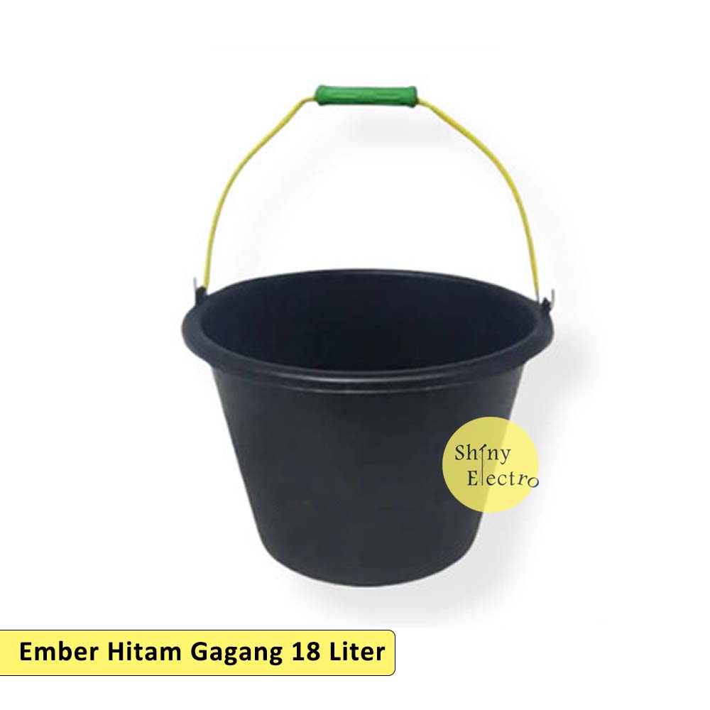 Jual Ember Baskom Hitam 18 L Liter Plastik Cor / Bunga Pot / Cat / Air ...