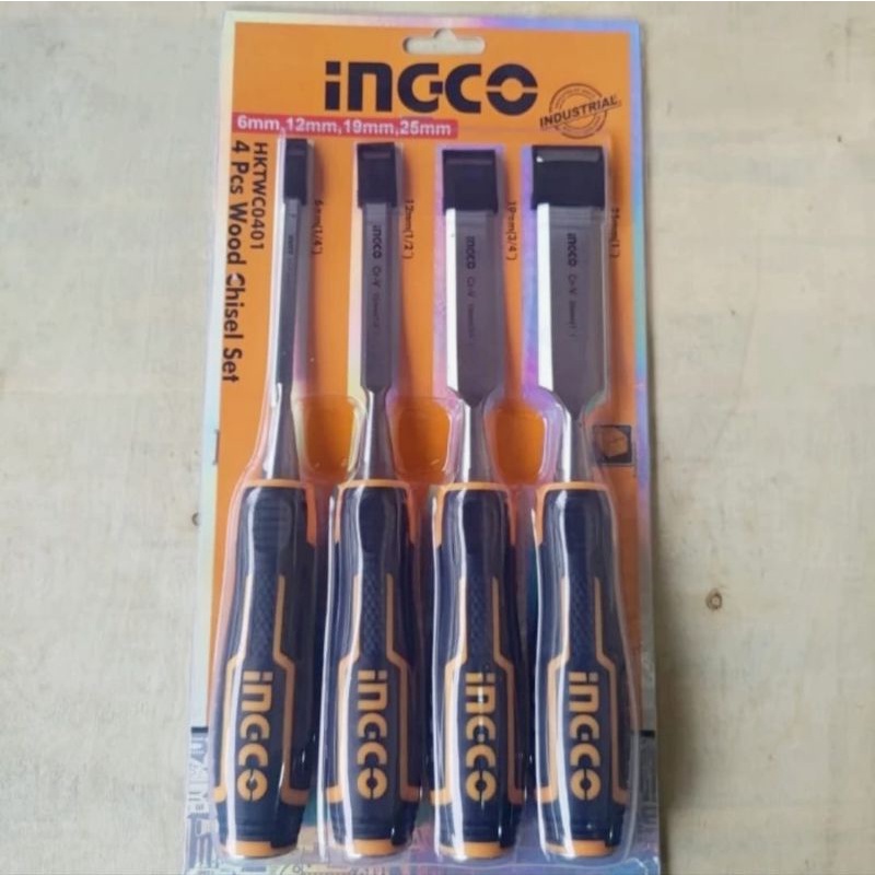 Jual INGCO - Pahat Kayu / Wood Chisel set 4 pcs | Shopee Indonesia